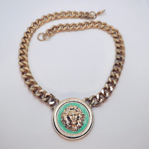 Jewelry | Gold Mint Round Lion Chain Necklace | Poshmark